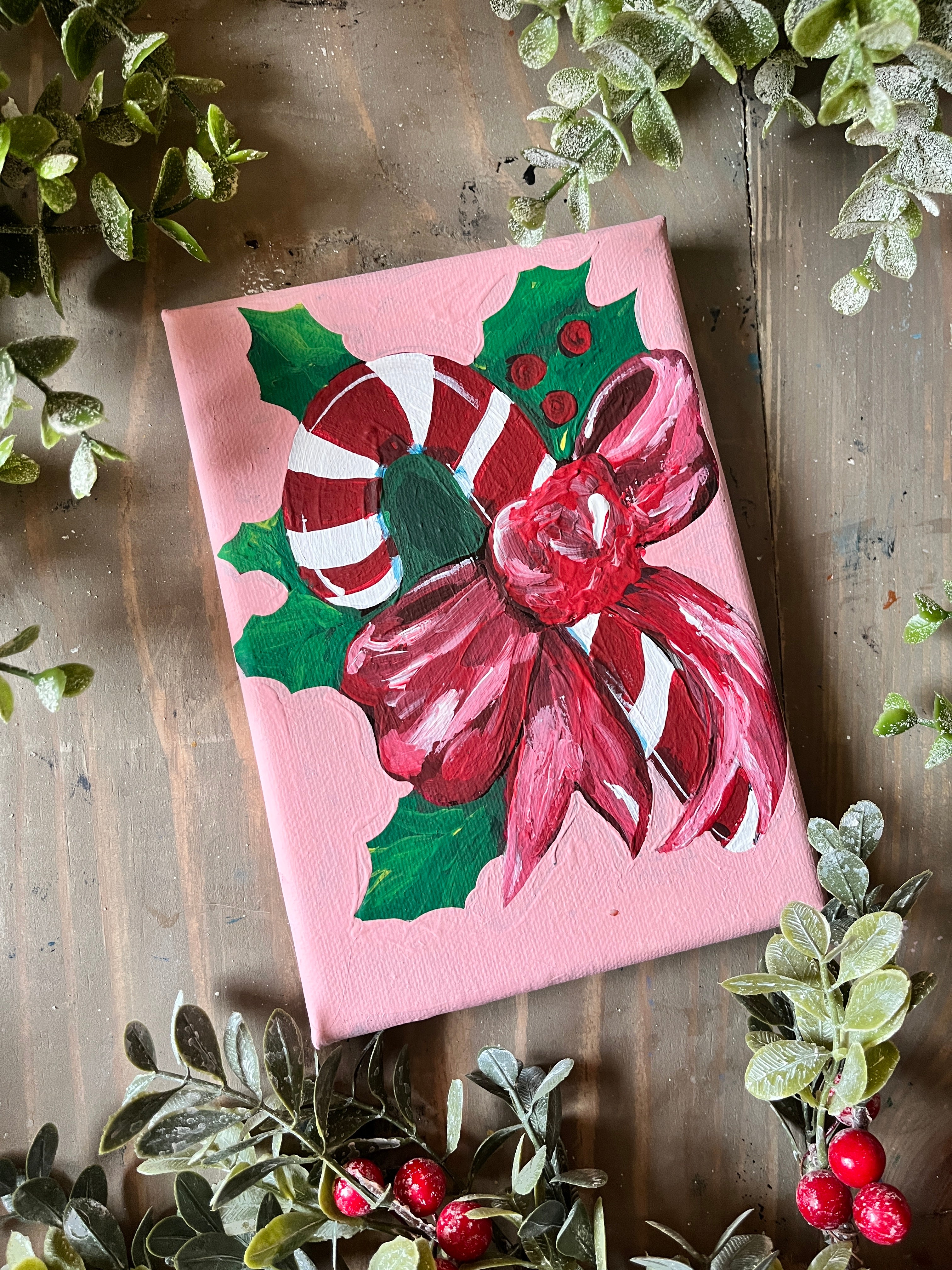 Vintage Candy Cane Painting-Grace – Jennifer Rizzo Design Company