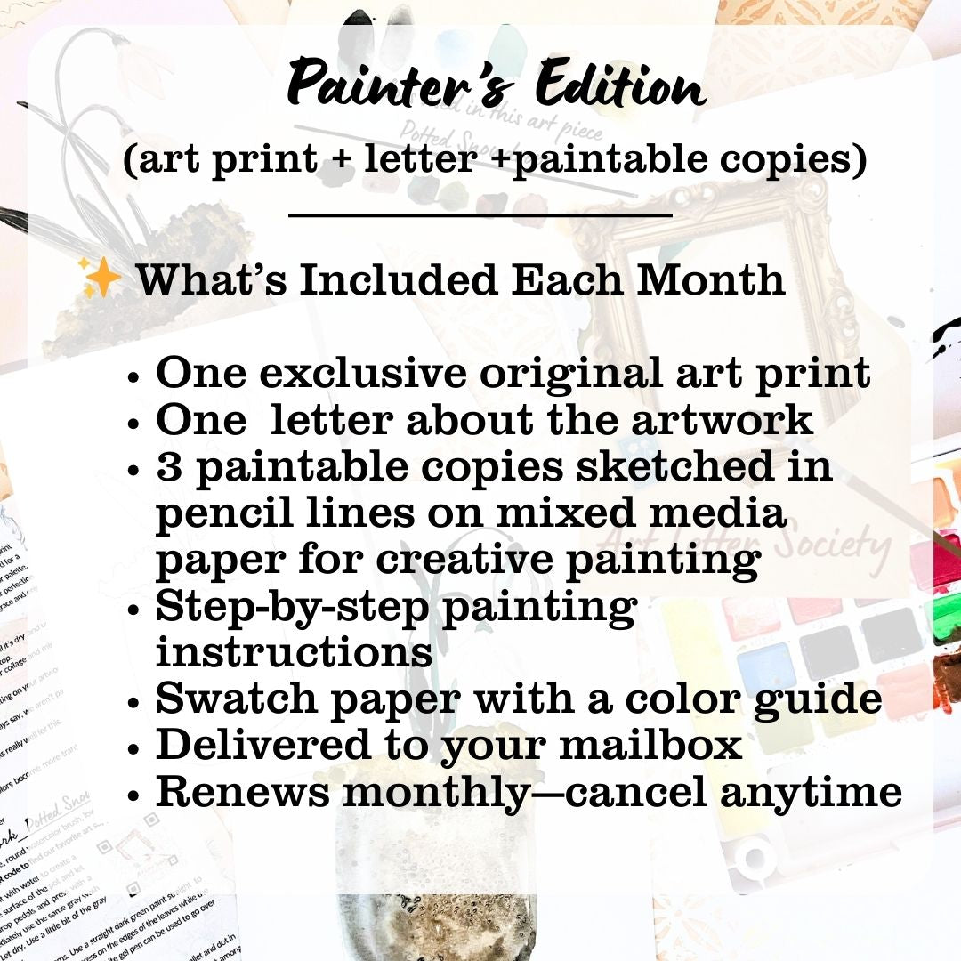 Art Letter Society-The Painter’s Edition (print + paint-along set ...